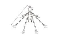 China Alloy Steel Chain Slings 6mm-32mm Diameter 4:1 Safety Factor Lifting Tools for sale