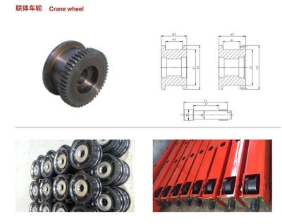 China Crane Spare Parts Forged Steel Crane Wheels 45# Hardness 45° Walking Mechanism for sale