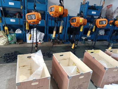 China 220V 3-Phase 5 Ton Electric Chain Hoist with 2.7 m/min Lift Speed and 110-180mm I-Beam Range for sale