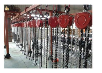 China 10 Ton G80 Alloy Steel Manual Chain Hoist Hook Type Red Color Lifting Tool 3m Lift for sale