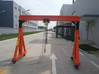 China A Frame Type Mobile Jib Crane 1 Ton Capacity 180 Degree Rotation Electric Hoist for sale