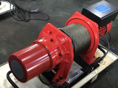China 220v - 440v Small Electric Rope Winch 1 / 3 Phase High Working Efficiency for sale