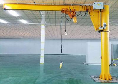 China Floor Mounted Fixed Column Free Standing 5t Engine Lift Jib Crane 360° Rotation for sale