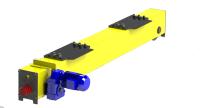 China Hollow Shaft 10T Overhead Double Girder Crane End Carriage 200mm Wheel for sale