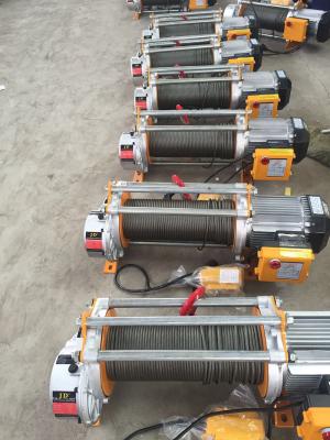 China KCD Type Electric Wire Rope Winch 100m Lifting Height 220V 380V Single Phase Pulling Winch for sale