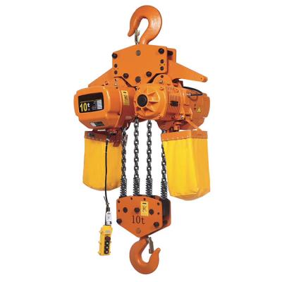China Lemon Yellow 2 Ton Electric Chain Hoist with 3-9m Lift Height and 220-440V Power Supply - CE & ISO Certified for sale