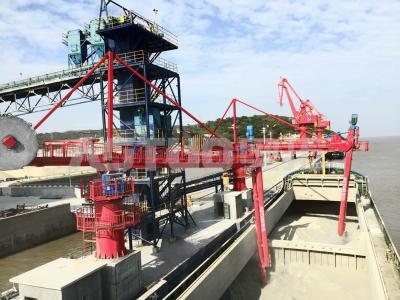 China Ship Mounted Cement Ship Unloader / Industrial Screw Type Ship Unloader for sale