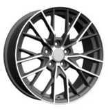 China Silver 18 Inch Alloy Wheels 5 Hole 60.1 CB With Machine Cut Face for sale