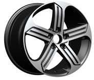 China H-PCD 139.7 16 Inch Alloy wheel  Black Machine Lip 5 Holes for sale