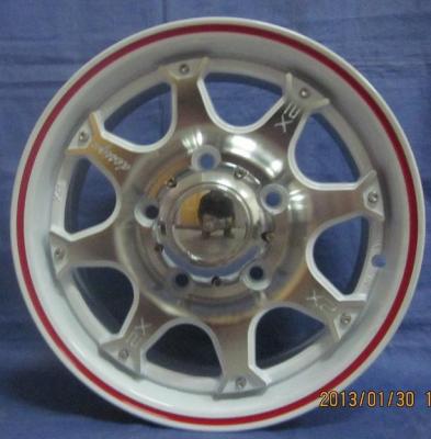 China Polished 15 Inch Alloy Wheels , Red Lip kin-828 for sale