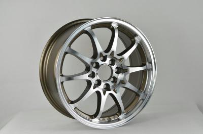 China 15x6.5 16x7 14x6.0 Car Wheel, Gold 16 Inch Alloy Wheels With Machine Cut Face for sale