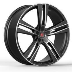China 22 Inch 5 Holes Chrome Car Alloys Wheels in Machine with Black KIN-851 for sale