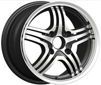 China Lightweight Silver 14 Inch Alloy Wheels with 14x6.0 Size AND Red Lip For Car KIN-458 for sale