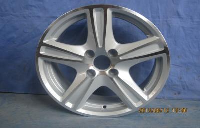 China Full Painted 15 Inch Car Alloys Wheels With Red Machine Cut Lip KIN-857 for sale