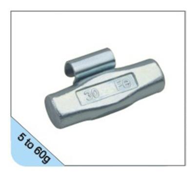 China Iron Alloy Wheel Balancing Weights Clip-On Type With 5g - 60g for sale
