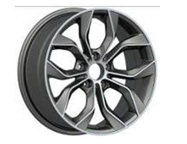 China 5 Hole 18 Inch Black Alloy Wheels Full Painted With Machine Cut Face for sale
