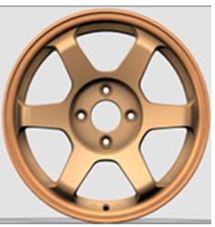China Full Painted Car Alloy Wheels Aluminum Yellow lip 30 ET for sale