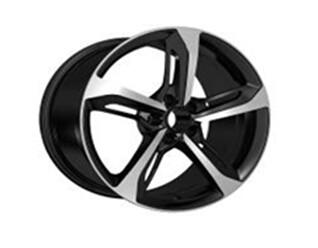 China 5 Hole 18 Inch Black Alloy Wheels Full Painted 100 - 120 PCD for sale