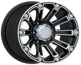 China Auto Black 16 Inch Car Alloy Wheels 66.1 - 10.5 CB For 4 X 4 SUV for sale