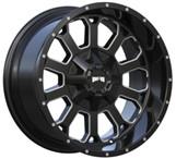 China Black 20 X 10  Aluminum Lightweight Alloy Wheels 12 ET With Machine Cut Face for sale