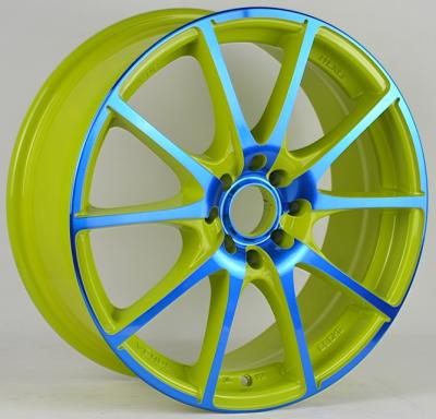 China Green / Red Painting 17 / 15 Inch Alloy Wheels 15x6.5 17x7 5 Hole for sale