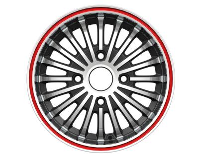China 4 Hole 14 Inch Alloy Wheels, Machine Cut Face Car Wheel for sale
