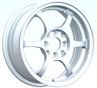 China Polish Sliver 15 Inch Alloy Wheels With Machine Cut Lip for sale
