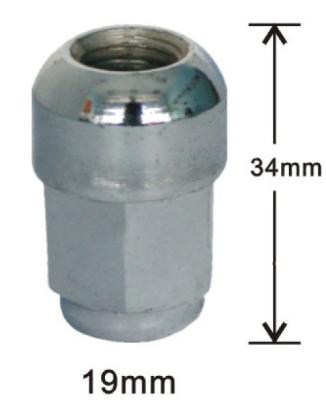 China Car Alloy Wheel Nut 34mm * 19mm for sale