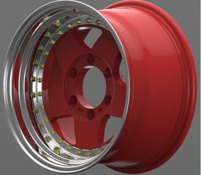 China Car Alloys Wheels, Red Chrome 4x4 Alloy Wheels 15x8.0 16x8.0 20x9.0 KIN-806 for sale