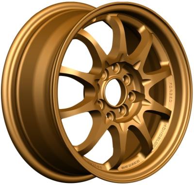 China Gold Full Painted 14 / 15 / 16 Inch Alloy Wheels For Cars ET 35-42 for sale