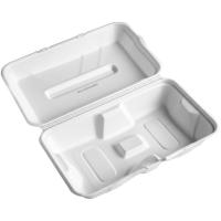 China Customizable Pure White Molded Pulp Clamshell Packaging for sale