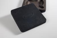 China Custom Molded Pulp Tea Box 0.6-1.3mm Wall Thickness with Embossed Logo and Pantone Color Options for sale