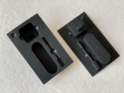 China Black Molded Fiber Pulp Packaging Clamshell 0.8mm Thin-Walled for Electronics for sale