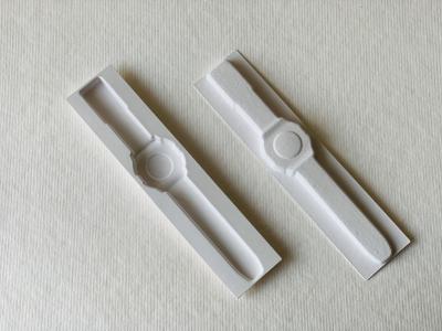 China Thermoformed Molded Fiber Smartwatch Packaging - 1.0mm Thickness Custom Eco-Friendly Inserts for sale