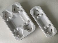 China 4 Cup Pulp Fiber Drink Carrier Biodegradable Compostable Packaging 1.5mm Thickness Custom Sizes for sale