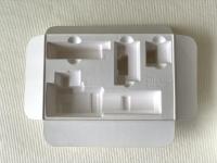 China Thermoformed Molded Pulp Packaging with Living Hinge Design - 0.8-1.0mm Thickness Customizable Eco-Friendly Cushioning Inserts for sale
