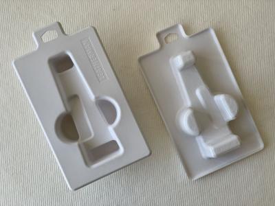 China Custom Biodegradable Pulp Tray 0.8-1.0mm Thick for Electronics Packaging with Wet-Press Technology for sale