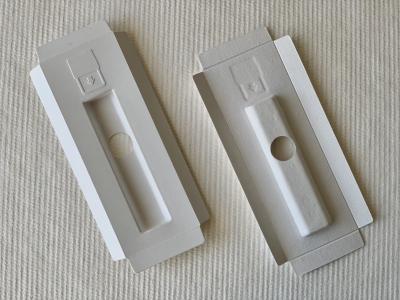 China Living Hinge Molded Fiber E-Cigarette Packaging - 0.6-0.8mm Thickness, Eco-Friendly Pulp Insert Tray for sale
