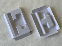 China Custom Biodegradable Pulp Tray with V-Groove Living Hinge 0.7mm Thickness for Eco Packaging for sale