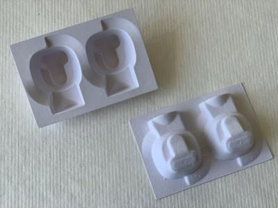China Thermoformed Biodegradable Pulp Tray 0.75mm Thick Smooth Rigid Recyclable Packaging for sale