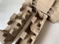 China Dry Press Molded Pulp End Cap 6KGS Support - 2.5mm Thickness Custom OCC Packaging for sale