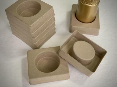 China Cushioning Molded Pulp Wine Shippers Packaging Insert 1.5mm Thick 100% OCC Recyclable for sale