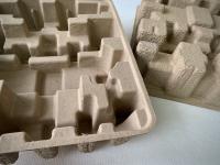 China Dry Press Molded Pulp Egg Carton 2.5mm Thickness Industrial Packaging with Superior Cushioning Protection for sale