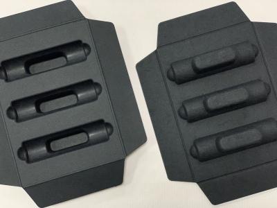 China Black Foldable Thermoformed Molded Pulp Packaging - 1.0mm Thin Walled with Custom Sizes for sale
