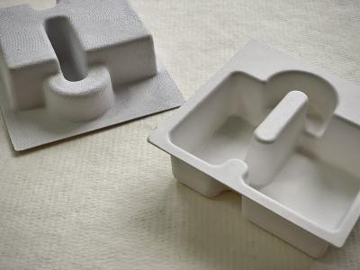 China Eco Friendly Molded Pulp Food Packaging Flat Edge Packaging Renewable Bagasse for sale