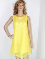 China Round neck sleeveless ladies dresses with polyester for sale