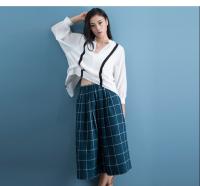 China cotton blue & white gingham dress fashionable n casual for sale