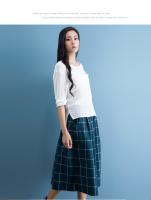 China cotton blue & white gingham dress fashionable n casual for sale