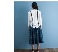 China cotton blue & white gingham dress fashionable n casual for sale