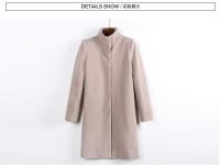 China fashion high collar ladies elegant pure cashmere coat for sale